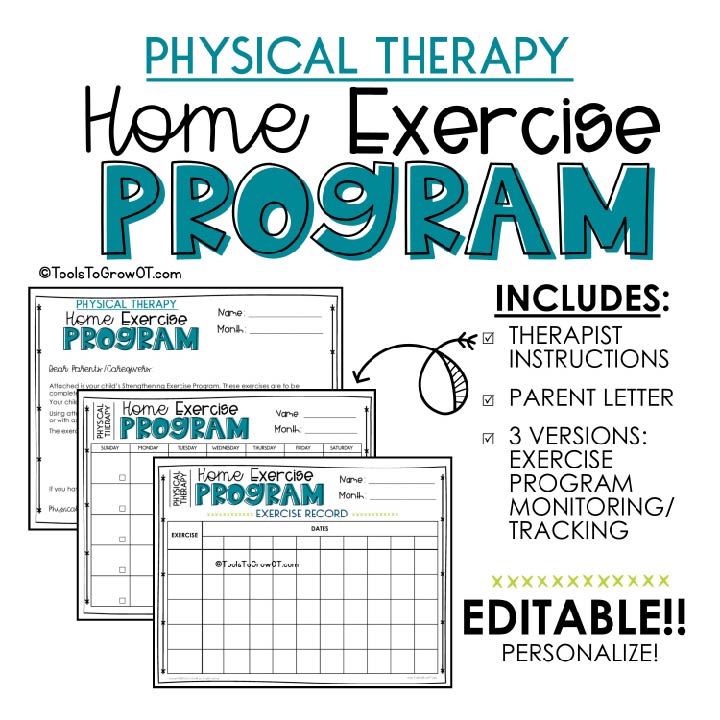 Pediatric Occupational Therapy Home Exercise Program Handouts Online 